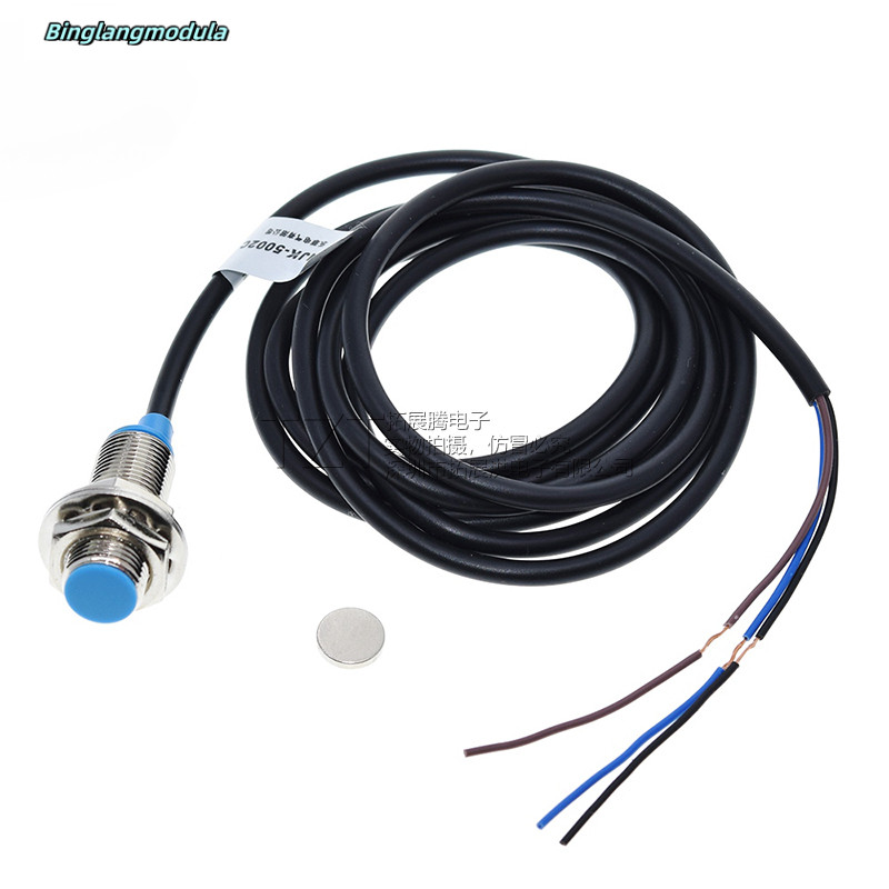 NJK-5002C Hall Effect Sensor Proximity Switch NPN 3-Wires Normally Open + Magne Detection object ...