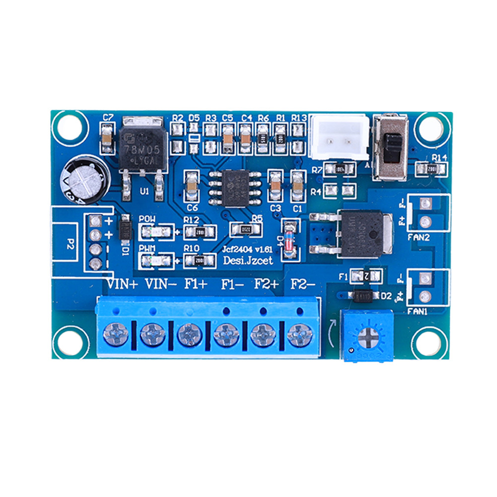 DC 12V 24V 4A PWM Thermostat Speed Governor with Sensor 2/3/4 Cable for ...