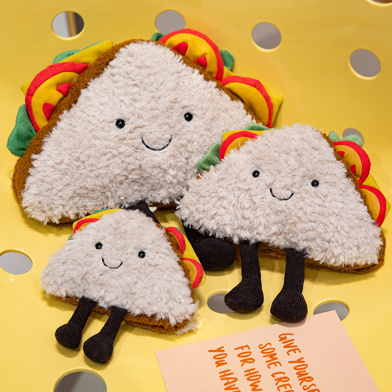 Fluffy Stuffed Sandwich Plush Toys Cute Creative Hug Pillows Toast ...