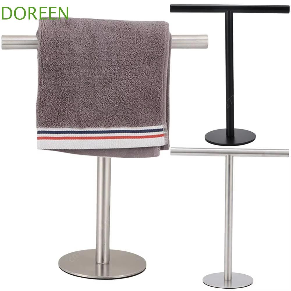 DOREEN Bath Towel Stand, Stainless Steel T-Shape Bathroom Towel Hanger ...