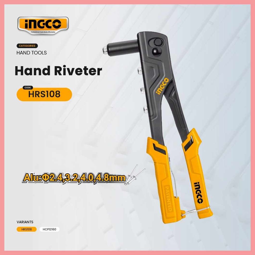 Ingco-X:Hand*Iw~Riveter?KE~10.5?cY~For?Ju~Installing@wz@Lj@og Blind ...