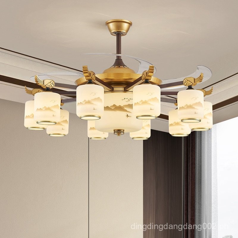 Opple Lamp in the Living Room New Chinese Retro Hall Main Light Fan ...