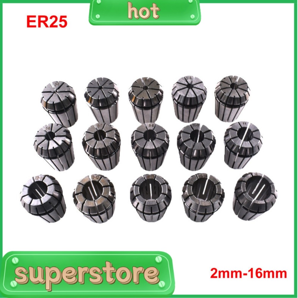 SUPER| ER25 2-16mm Spring Collet For CNC Milling Machine Engraving ...