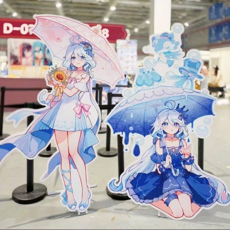 2Pcs/Set Game Genshin Impact Focalors Furina de Fontaine Acrylic Figure ...