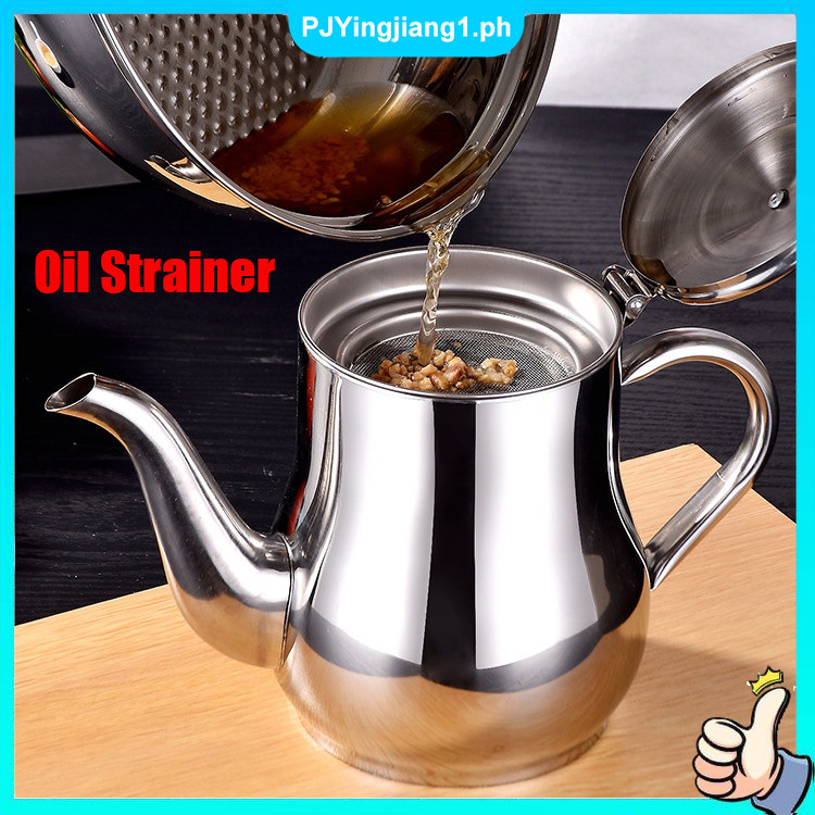 Oil Container Can Stainless Steel Oil Storage Bottle Oil Filter Soy ...