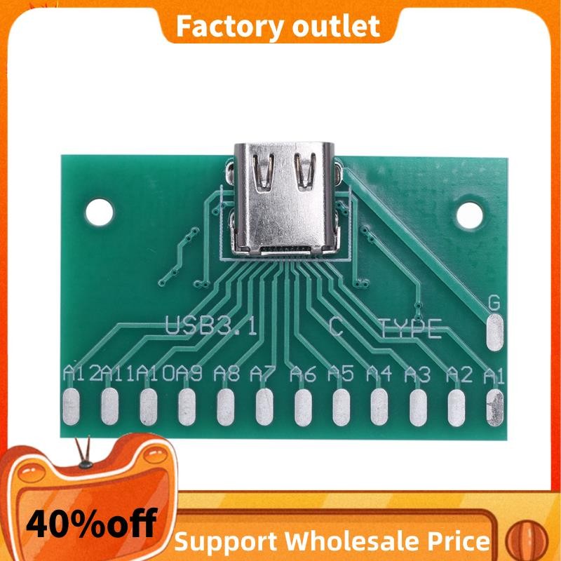 In Diy 24Pin Usb-C Usb 3.1 Type C Female Socket Connector Smt Type With ...