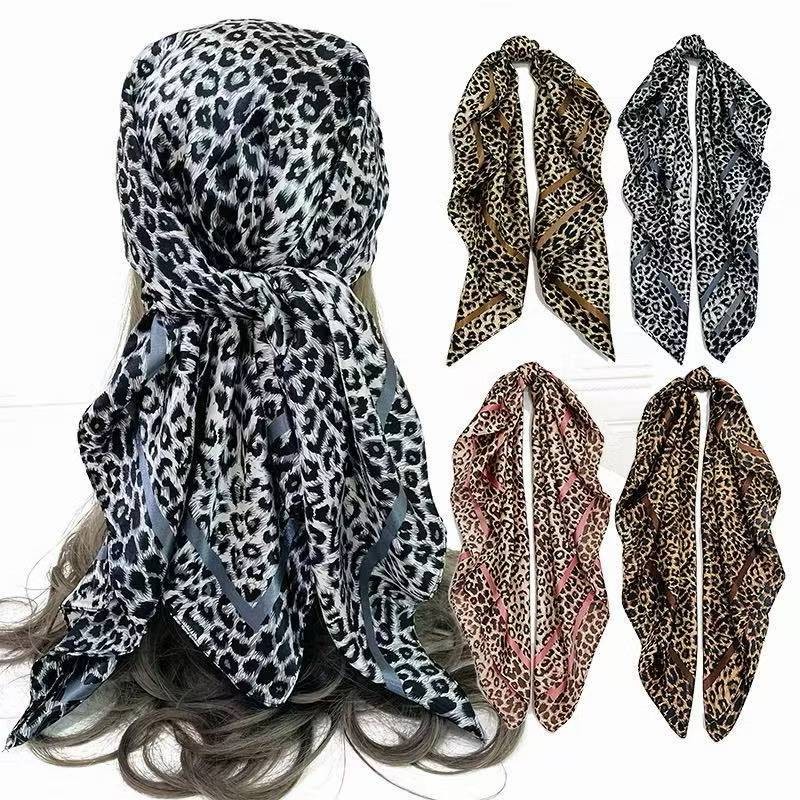 Leopard Print Shawl -SK028 .90*90cm Ultra-Soft Wrap for Effortless ...