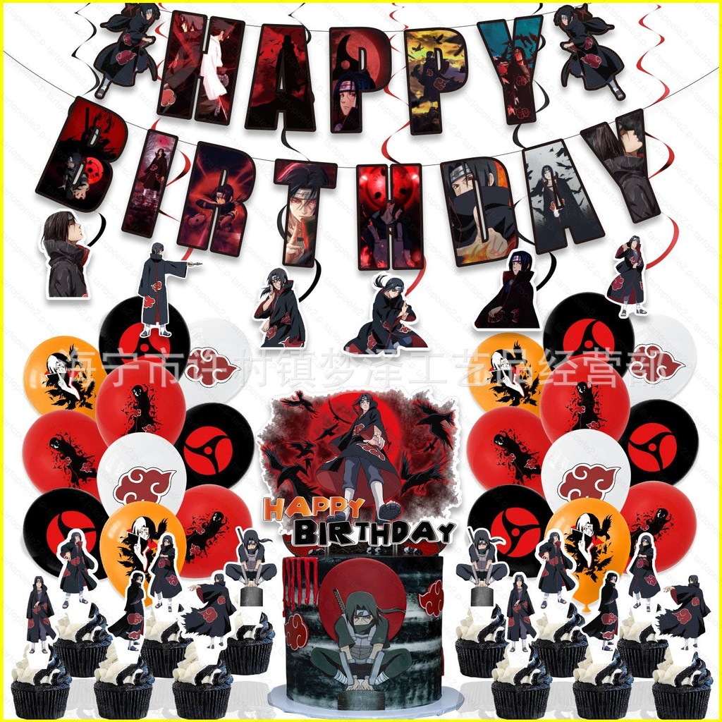 ST2 NARUTO Uchiha Itachi Theme kids birthday party decorations banner ...