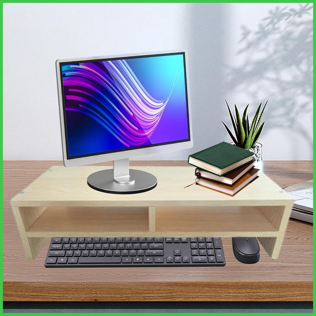 Monitor Stand for Desk Monitor Elevator Stand Double Layer Panel Shelf ...