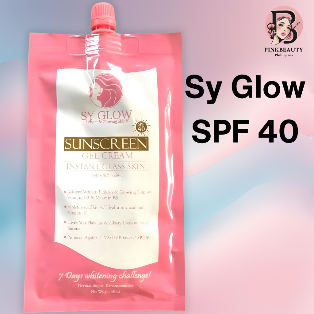 SY GLOW Instant Glass Skin Sunscreen – SPF 40 Brightening & Hydrating Sunblock | Shopee Philippines