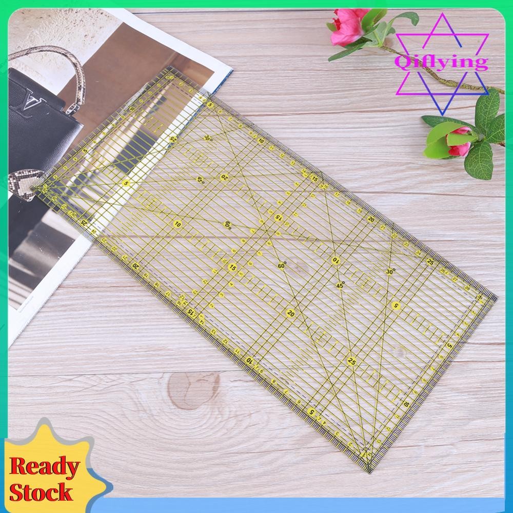 30 X 15cm Durable Clear Acrylic Quilt Ruler Handmade Patchwork Acrylic ...