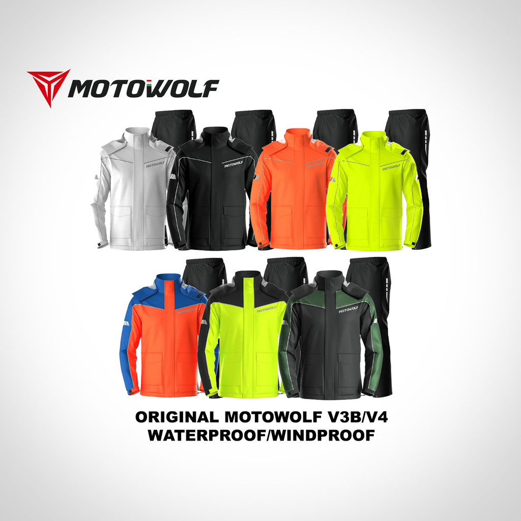 Motowolf Raincoat V3B/V4 Rain Coat - Improved Rainwear, Rainstorm ...