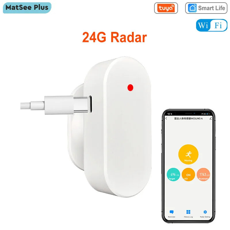 Tuya Smart WiFi Zigbee Millimeter Wave Radar 24Ghz Motion Sensor Human ...