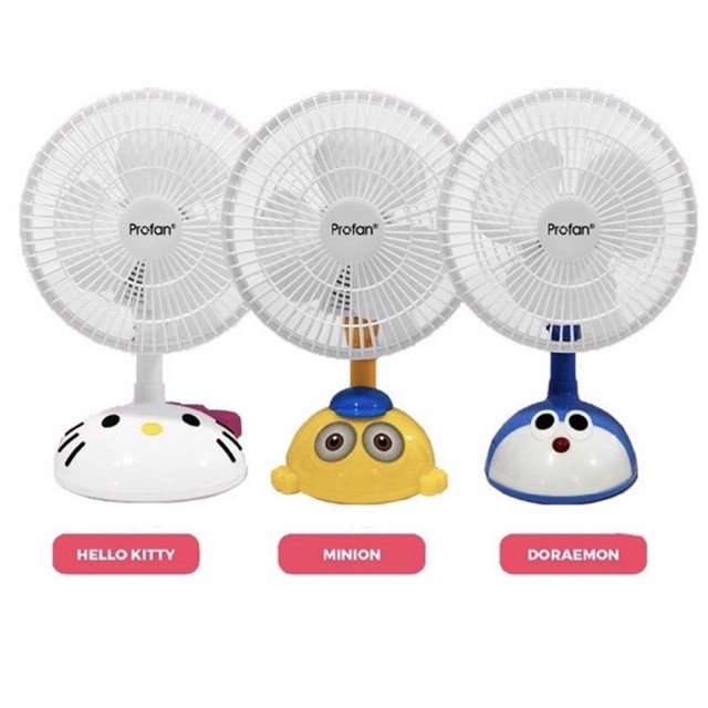 DESKFAN DESK FAN LEFT RIGHT SWING TABLE FAN 8 inch 8in HELLO KITTY ...