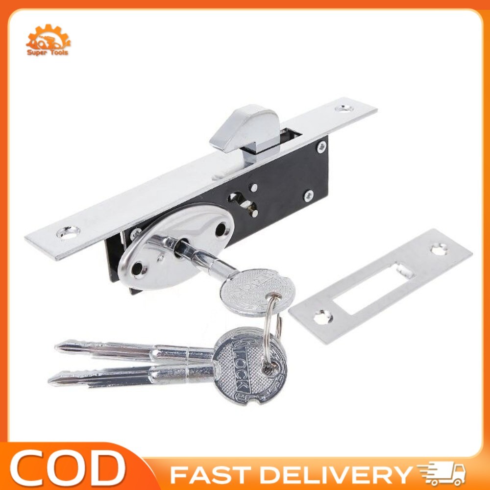 Recessed door lock cross-shaped key lock framed door sliding door lock ...
