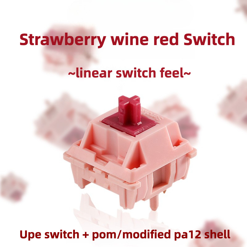 ILYCHEEGAMI Strawberry Wine Red Switch 50 Touch Bottom Sound Mahjong ...