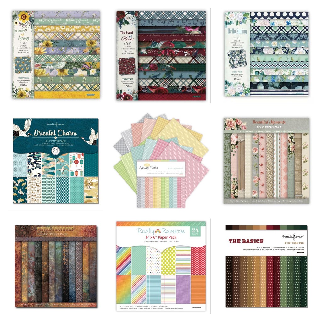 12 Sheet Scrapbooking Paper 6"X6" Scrapbooking Paper Cardstock ...
