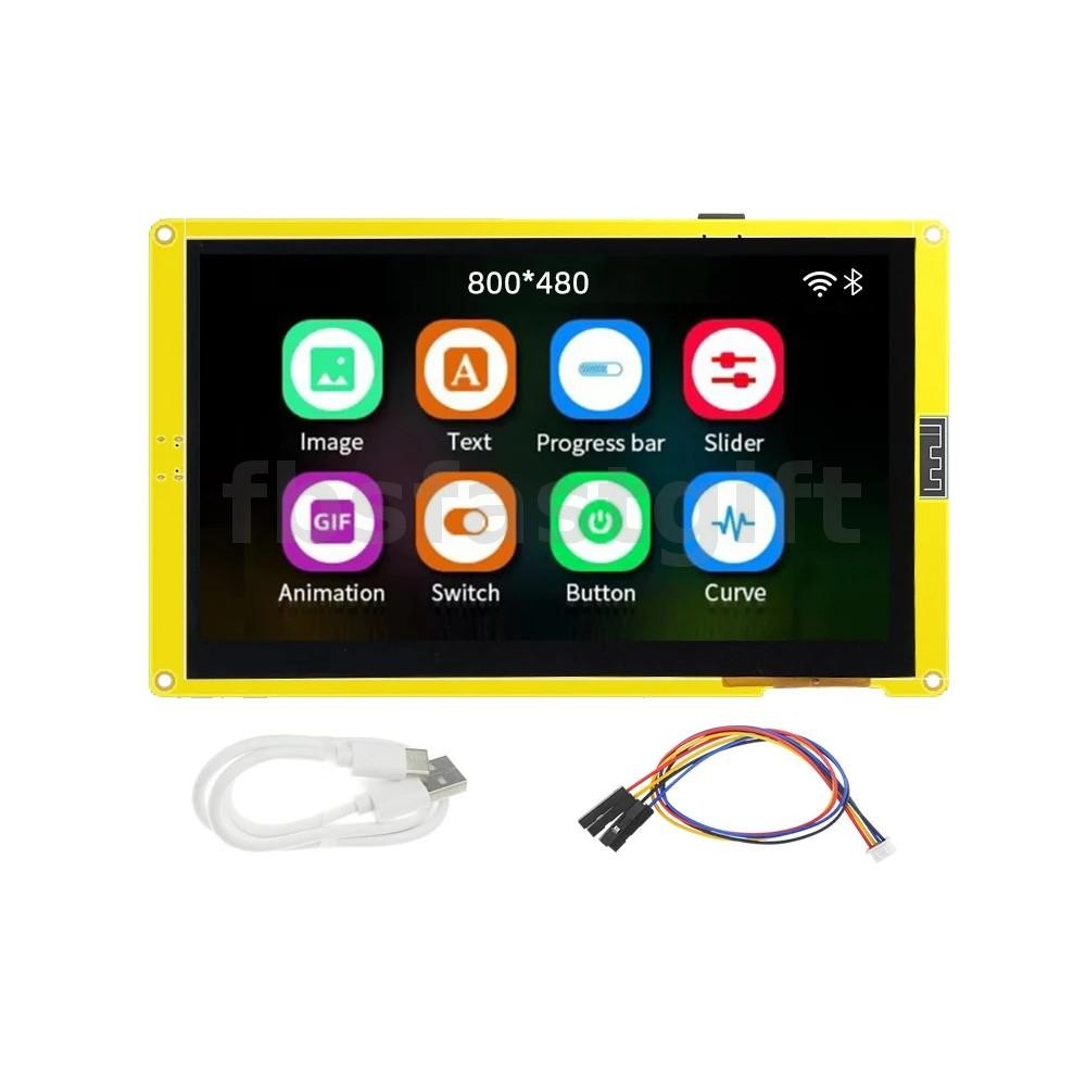 ESP32-S3 for Arduino LVGL 7 Inch 800*480 Smart Display RGB LCD TFT Module HMI 8M PSRAM 16M Flash ...