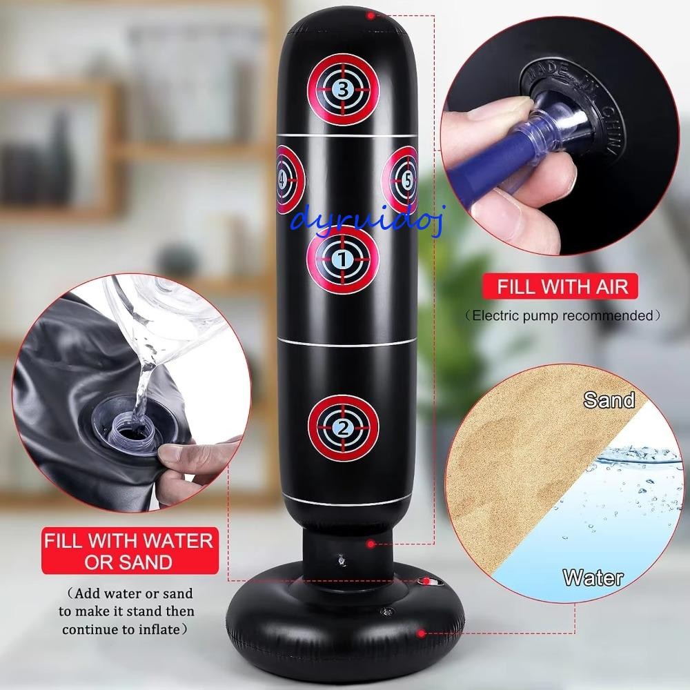 DYRUIDOJ Inflatable Punching Bag, Stress Relieving Boxing Training ...