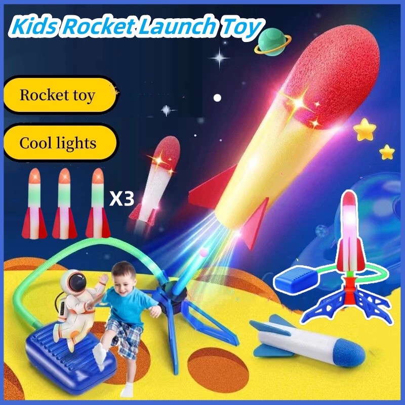 Kids Rocket Launch Toy Flight Rocket Simulator Inflatable Rocket Launch ...