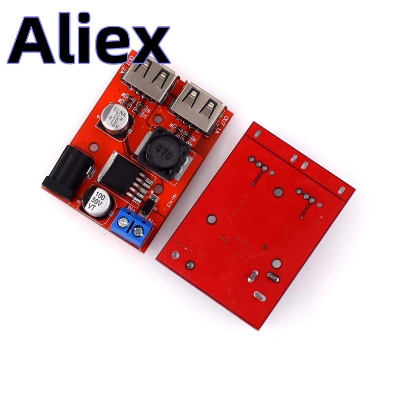 LM2596 LM2596S Dual USB DC-DC 9V 12V 24V 36V to 5V 3A Step Down Buck Converter Board Car Charger ...