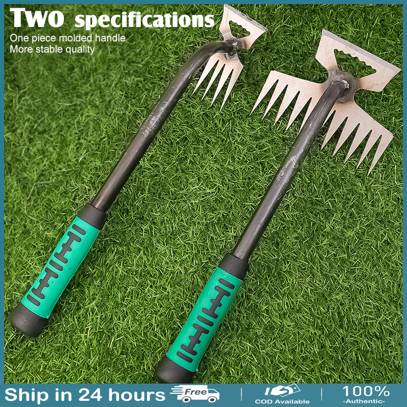 2 in 1 weeding uprooting tool 11 teeth weeder root digger garden hoe ...