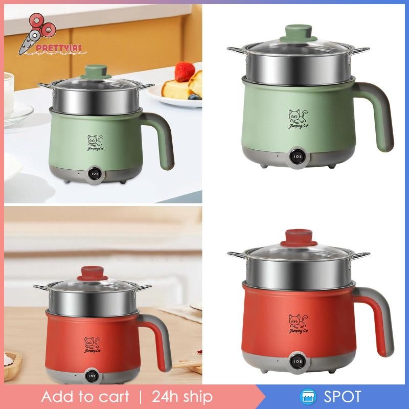 [Prettyia1] Hot Pot Electric Electric Cooking Pot with Steamer Nonstick ...