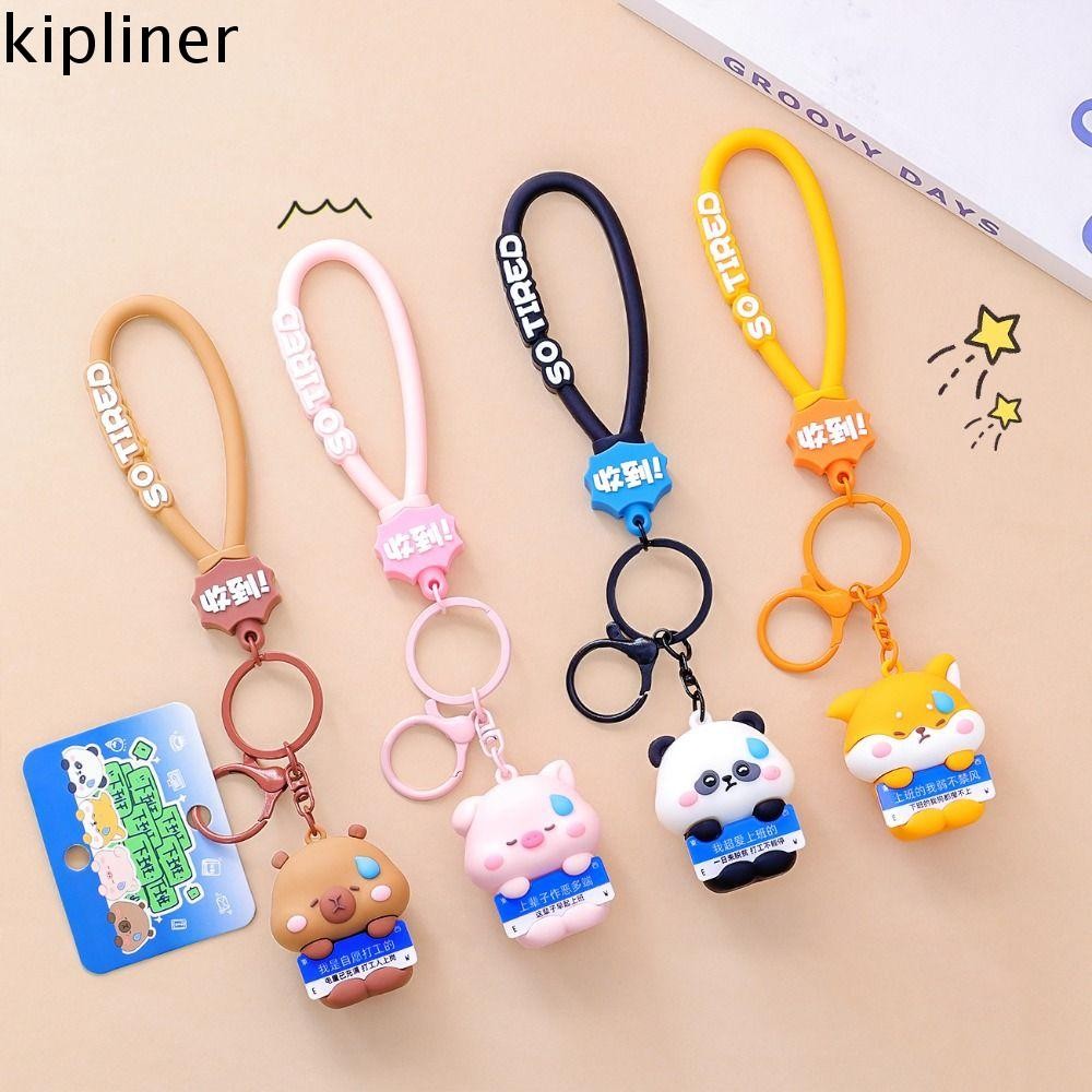 KIPLINER Capybara Key Chain, PVC Bag Charm Cartoon Panda Keychain ...