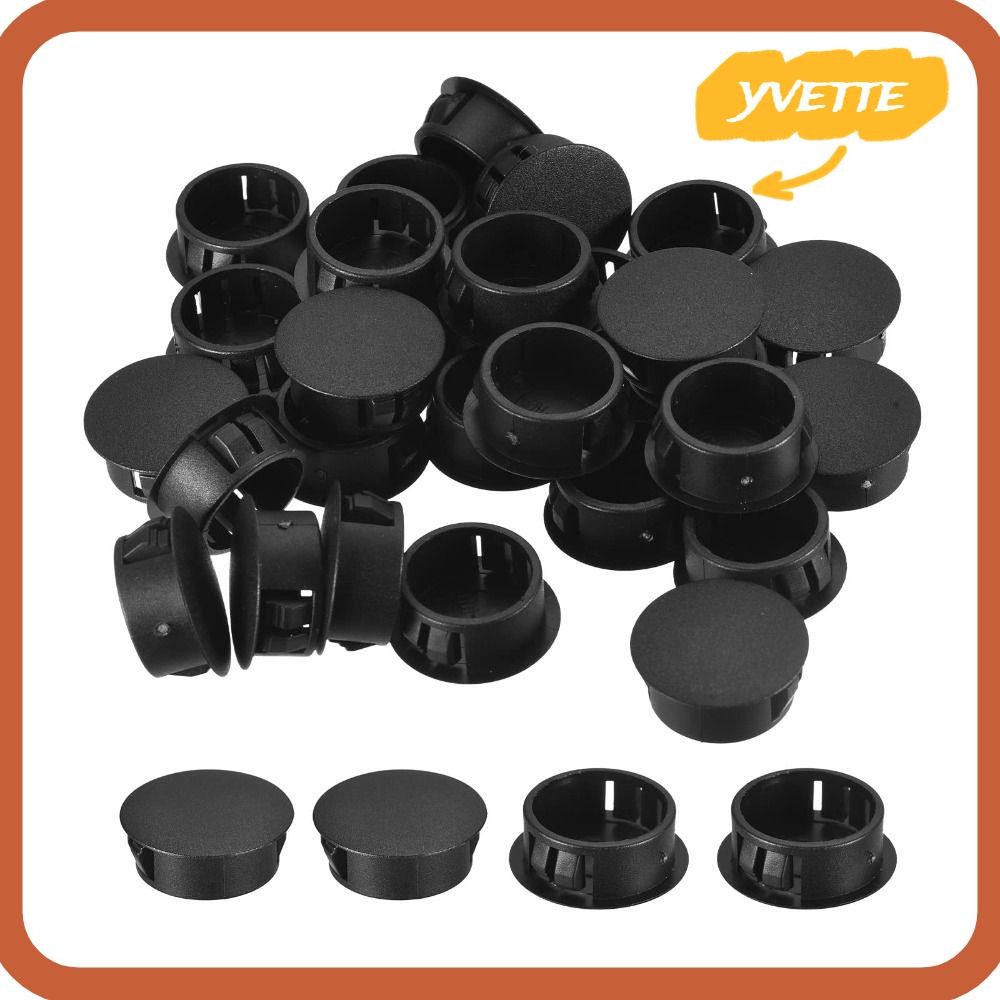YVE 26pcs Flush Type Panel, 22mm Round Plastic Hole Plugs, Plastic ...