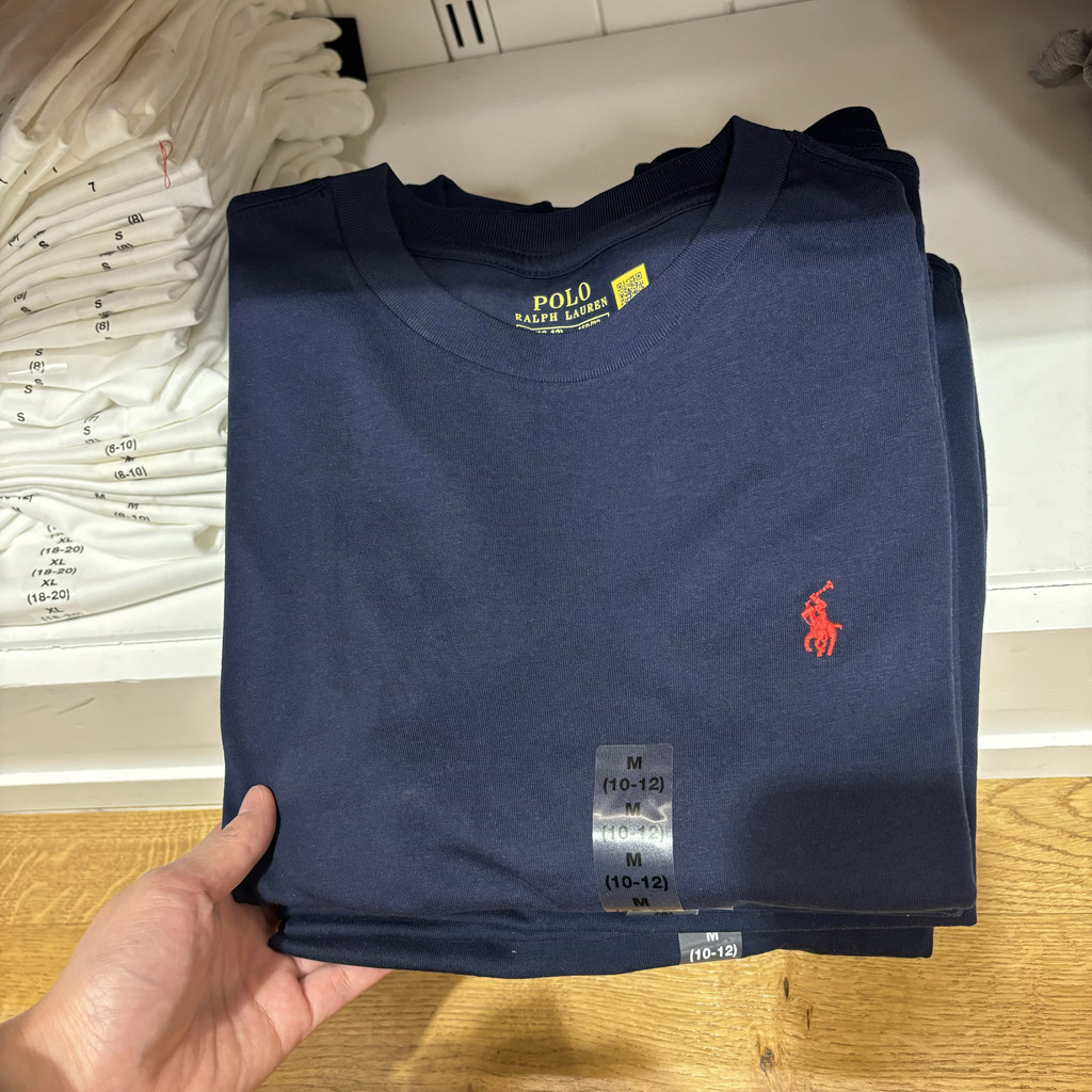 RALPH LAUREN/Summer Men's Classic Small Label Printed Round Neck Cotton ...