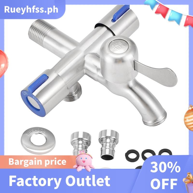 Excellent Stainless Steel Three Way Tap Sink Faucet Washing Machine 2 ...