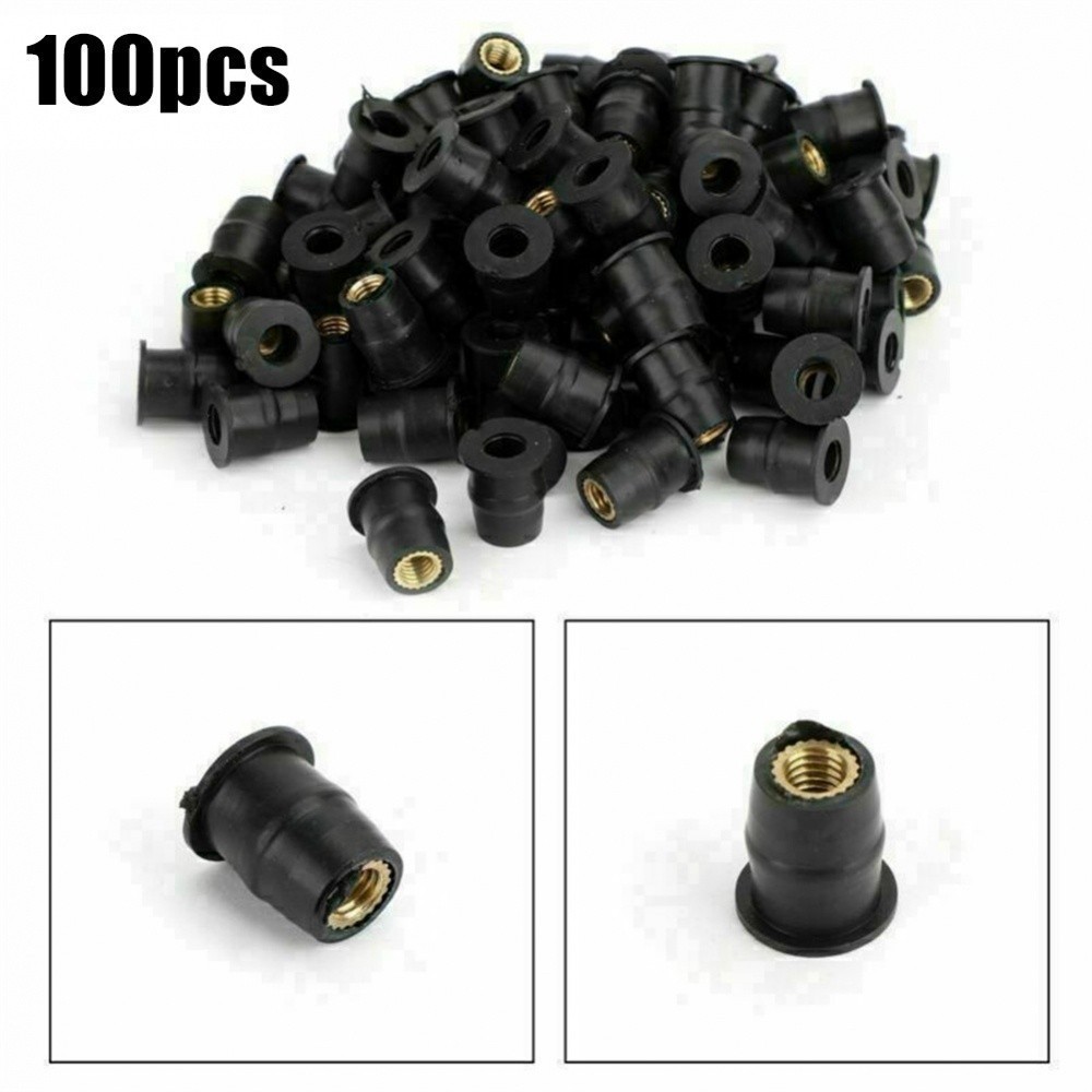 100x Neoprene Nut Rubber Nut M5 Vibration Damper Fairing Attachment H4 ...