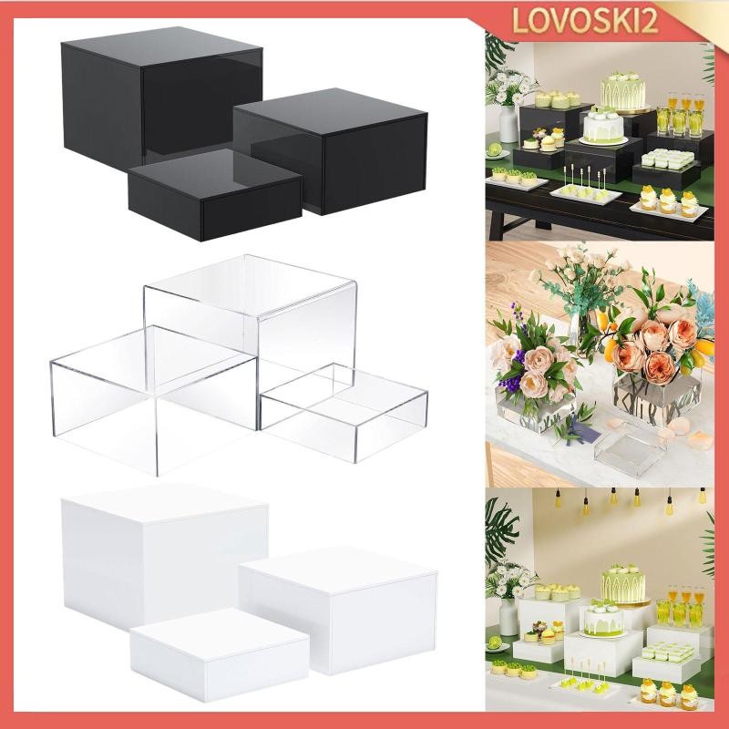 [Lovoski2] 3Pcs Buffet Riser Acrylic Cake Riser with Hollow Bottom ...
