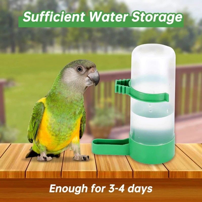 Bird Water Drinker Waterer with Clip Automatic Water Feeding Parrot Pet ...