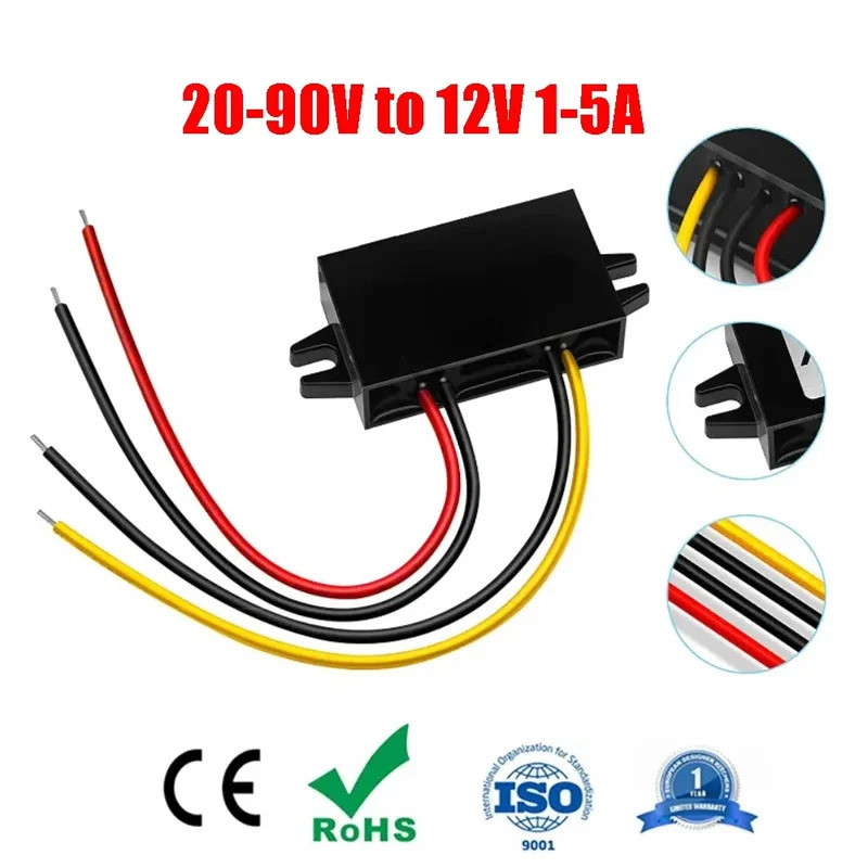DC DC Converter Reducer 20-90v 24v 36v 48v 60v 72v to 12v Step Down ...