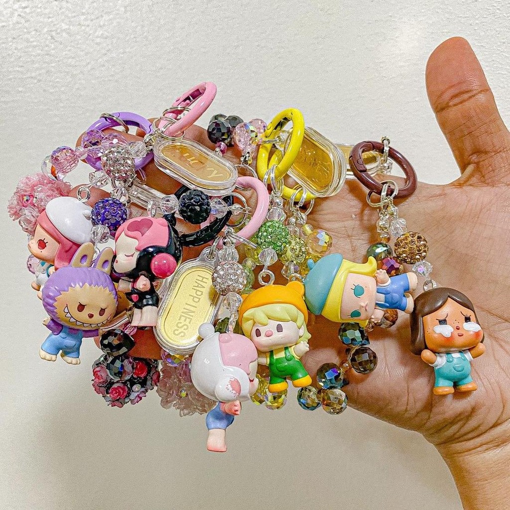 MARGEGOLD 24k Gold Bag Charm Labubu/Molly/Skullpanda/Crybaby/SweetBean ...