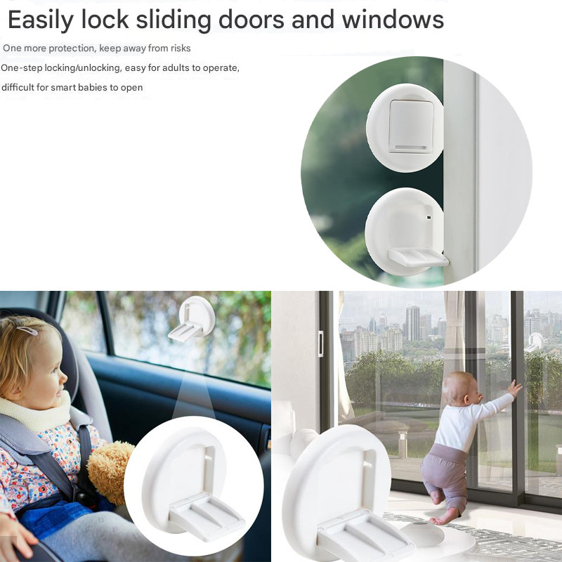 Child Proof Window Sliding Door Lock No Drilling Baby Proof Sliding ...