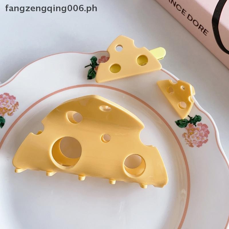 F6PH Fashion Cute Fun Creative Design Yellow Cheese Hair Clip Ponytail ...
