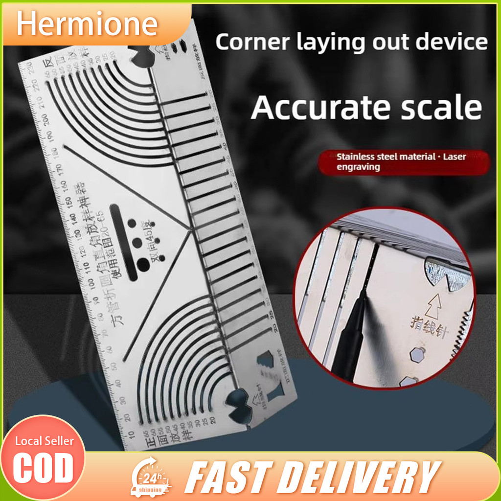 Multifunctional Angle Arc Marking Ruler Multi-Drawing Ruler Square Tube ...