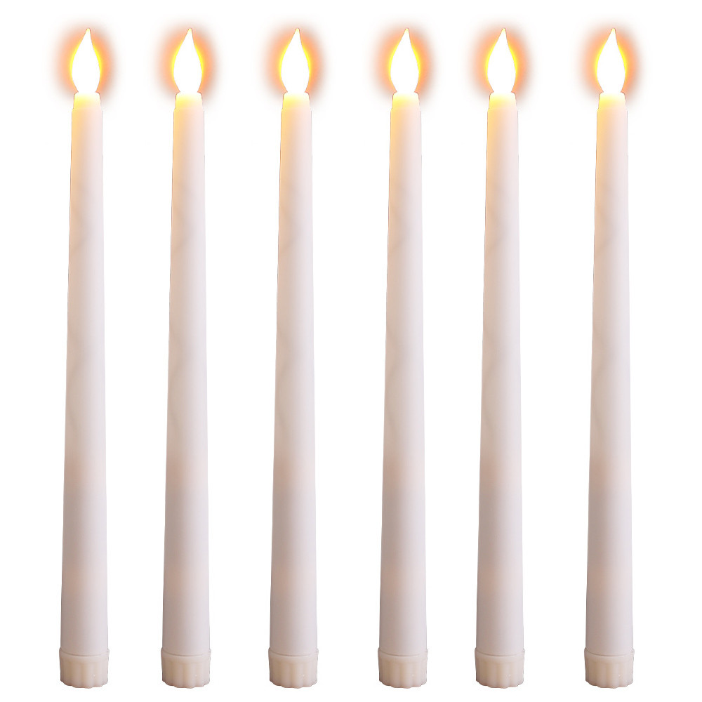 LED Flameless Taper Candles Battery Operated/ Fake Flickering ...