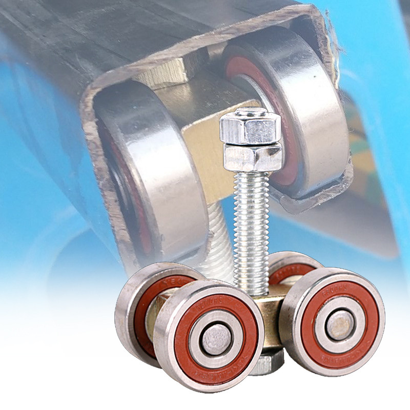 Steel Tile Roller Wheel M12x80 Door Hang Rail Bearing Wheel Sliding ...