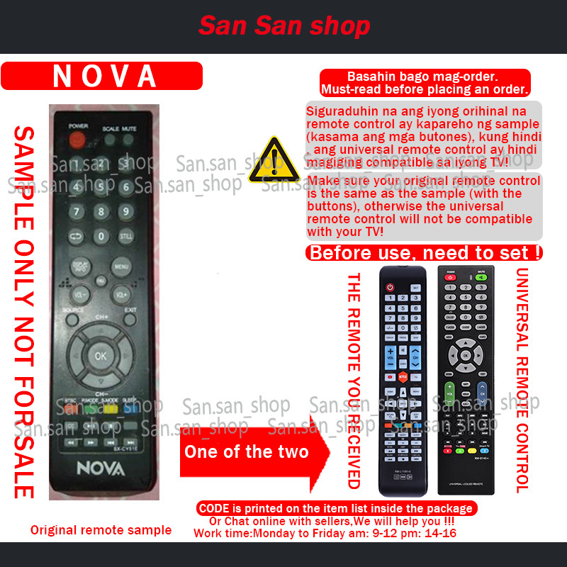 universal remote for nova led tv remote na gagana sa tv mo | Shopee ...