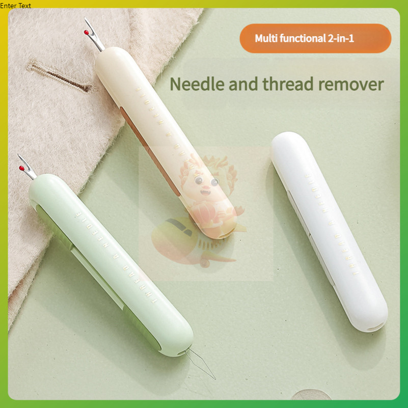 2-in-1 Thread Seam Ripper Needle Threader Manual Sewing Tools Seam ...