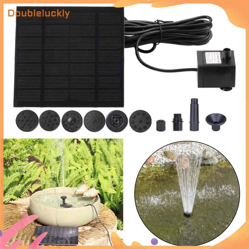1.2W Solar Fountain Pump Kit with 6 Nozzles Long Cable For Bird Bath ...
