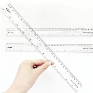 30CM Clear Plastic Ruler 12Inch Standard Rulers Straight Ruler ...