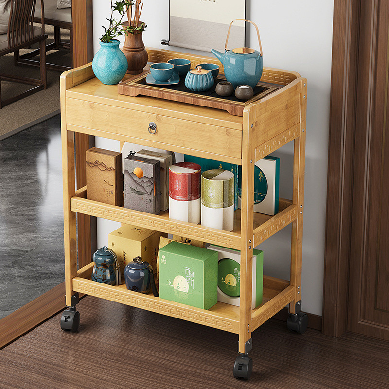 Portable Tea Trolley Rack Home Living Room Small Tea Trolley Table Tea ...