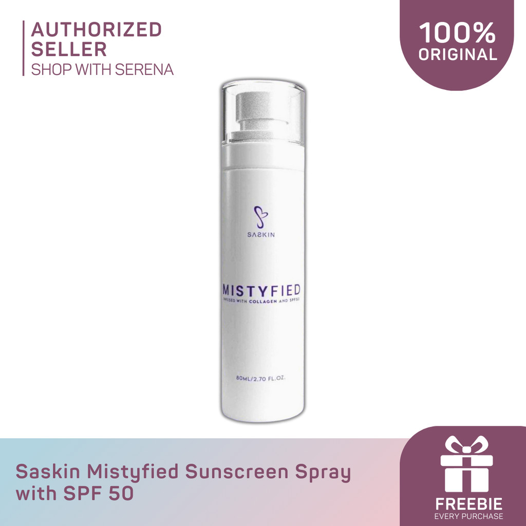 Saskin Mistyfied Sunscreen Spray SPF35 Niacinamide, Aloe Vera, Tea Tree ...