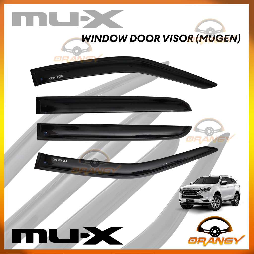 Isuzu Mux Mu-X 2021 to 2025 MUGEN TYPE Window Door Rain Visor Black ...