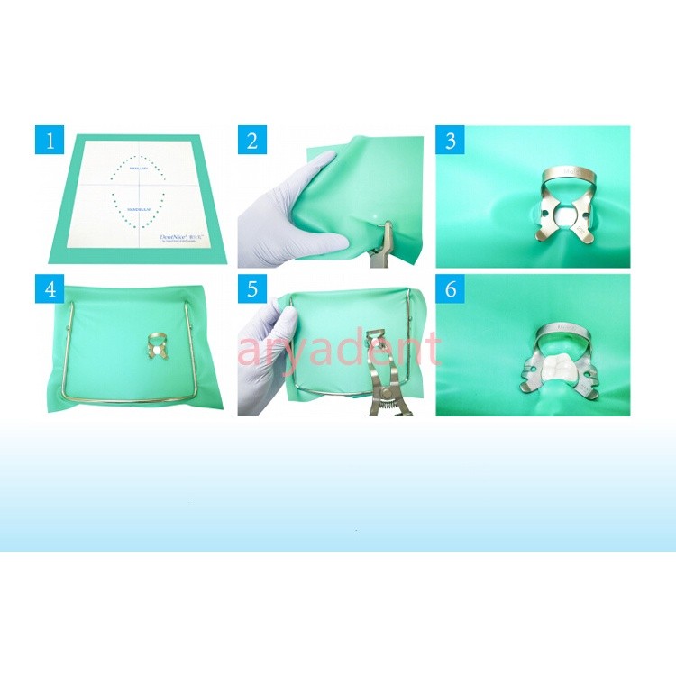 new 2 Boxes=72 pcs Dental Rubber Dam Sheet Natural Latex Rubber barrier ...
