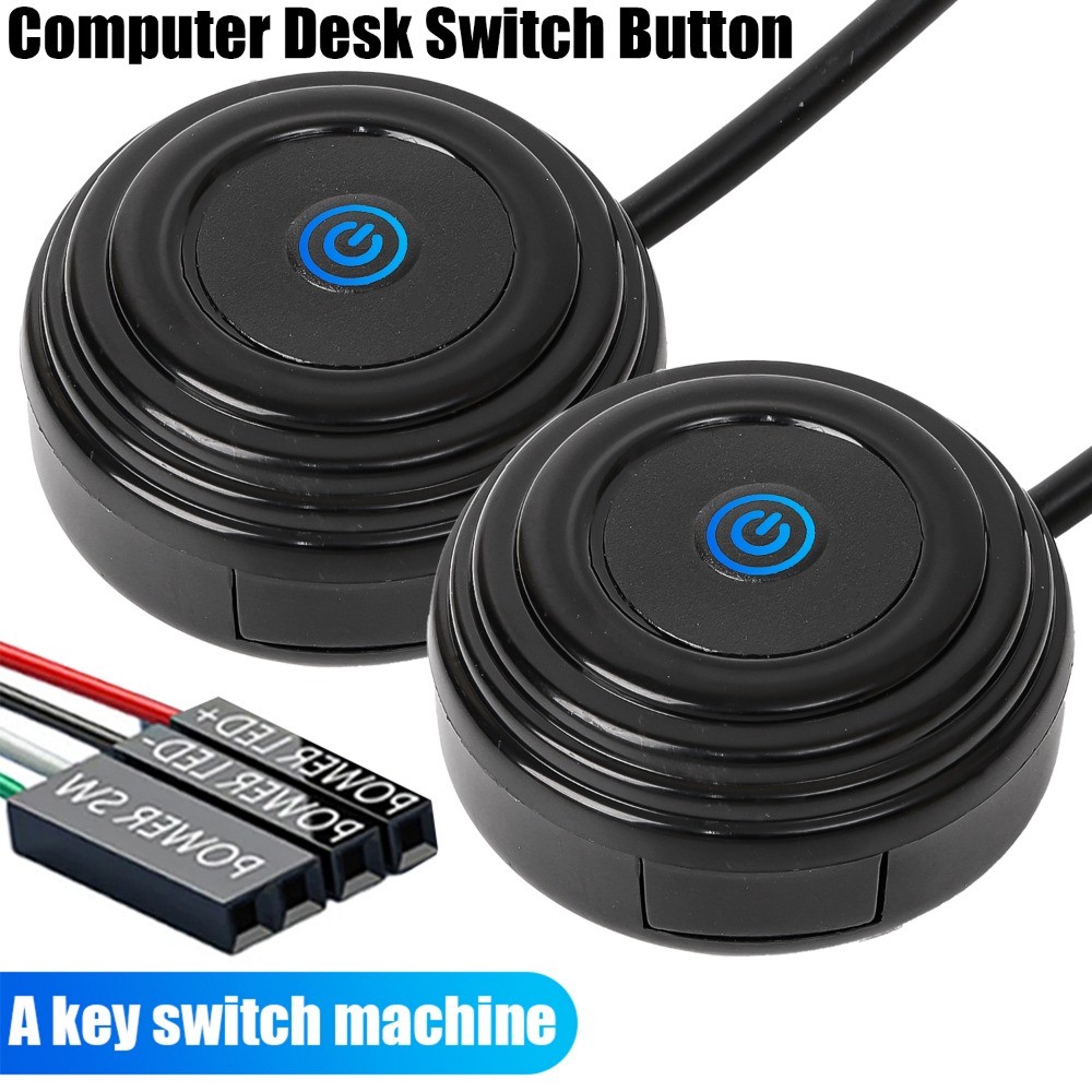 1.8m Pushbutton Desktop Computer Switch PC Motherboard External Start ...